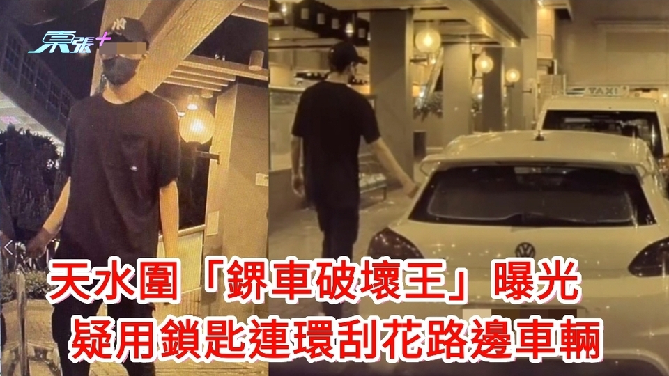 車cam直擊天水圍鎅車破壞王曝光 疑用鎖匙連環刮花至少2部車 東張