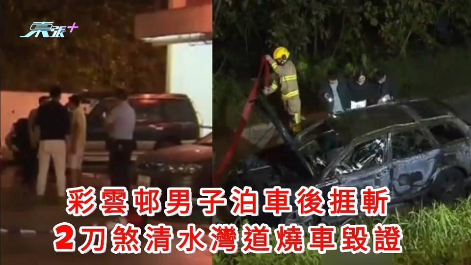 彩雲邨男子泊車後捱斬 2刀煞清水灣道燒車毀證 東張